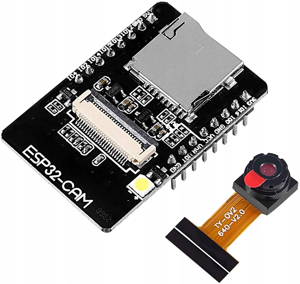 ESP32-CAM WiFi Kamera 2Mp OV2640 Bluetooth Arduino - 11828500448 - oficjalne archiwum Allegro