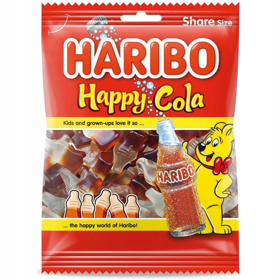 Haribo Happy Cola żelki butelki coli 185g - 12682374021 - oficjalne archiwum Allegro