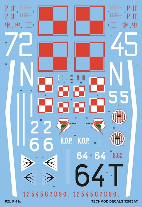 1:32 Kalkomania PZL P-11c TECHMOD 32073 - 11713114531 - oficjalne ...
