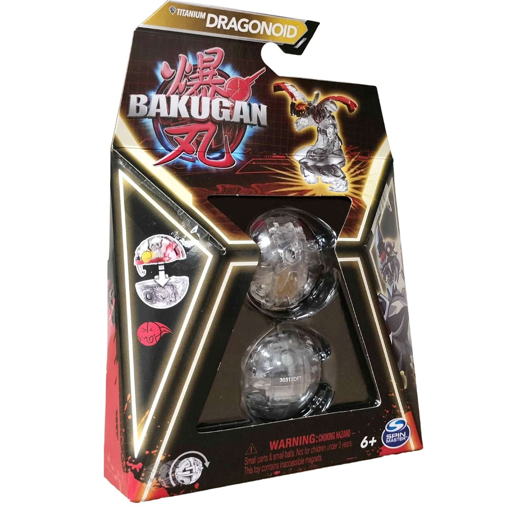 BAKUGAN TITANIUM DRAGONOID FIGURKA SMOK + KARTY - 14001931186 ...