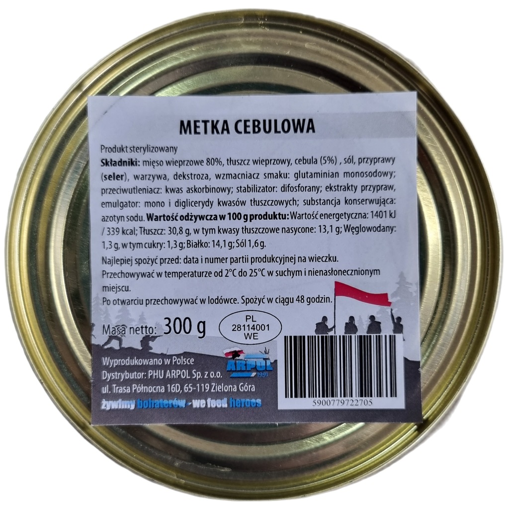 Konserwa wojskowa ARPOL METKA CEBULOWA 300g - 13464351959 - oficjalne ...