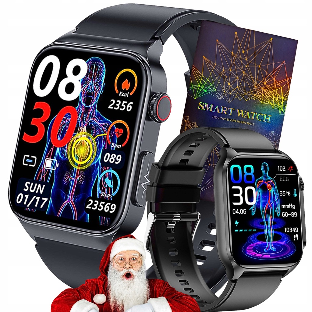 ZEGAREK SMARTWATCH TK12 MĘSKI DAMSKI WODOODPORNY Z ROZMOWAMI MENU POLSKIE - 14877771472 ...