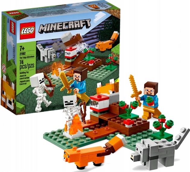 klocki LEGO MINECRAFT _ góry TAJGA lis 4 figurki - 8906500275 ...