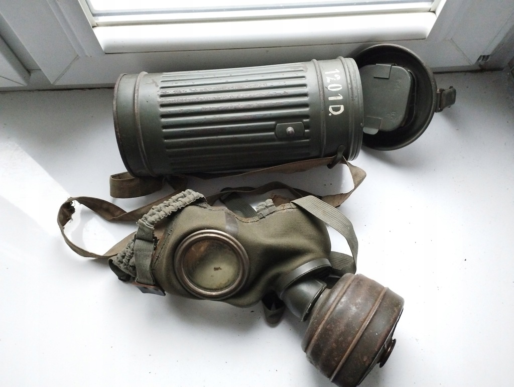Niemiecka maska pgaz z 1939 roku. Wehrmacht. - 13516354659 - oficjalne archiwum Allegro