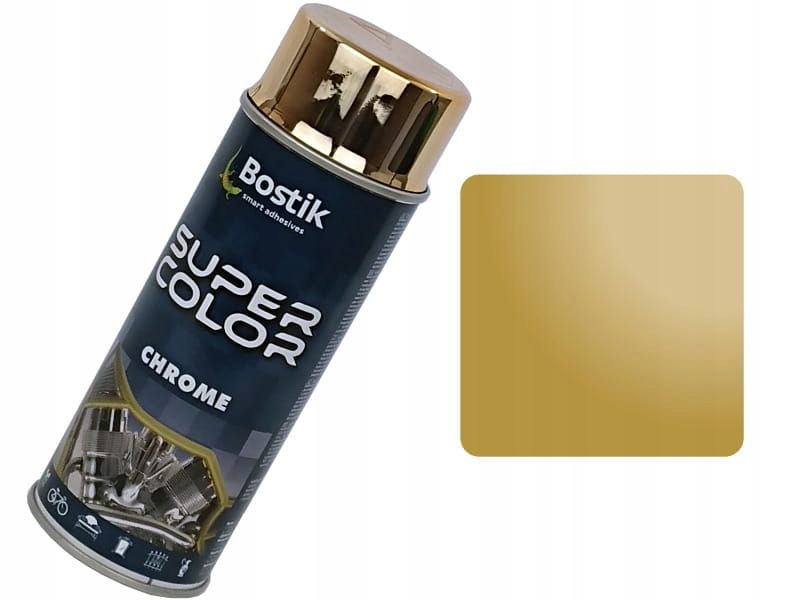 Lakier w sprayu CHROME golden chrom złoty - 10912041990 - oficjalne archiwum Allegro