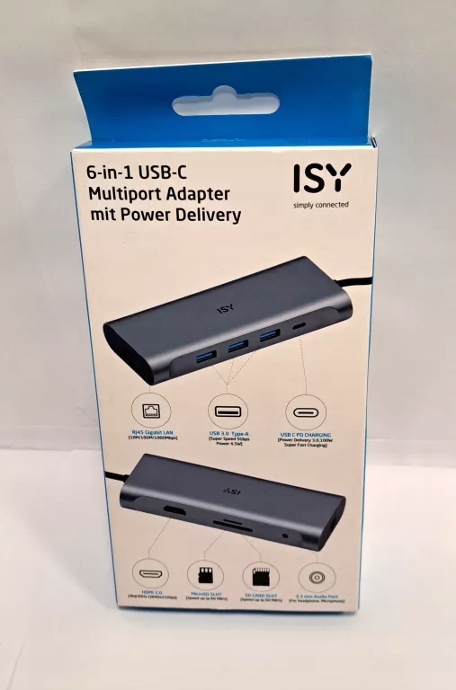 ADAPTER WIELOPORTOWY ISY IAD-1025 6W1 USB-C - 13860508251 - oficjalne ...