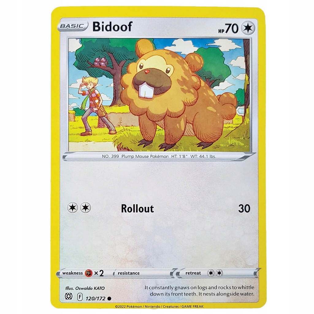 Karta POKEMON Bidoof (BRS 120) - 12327711714 - oficjalne archiwum Allegro