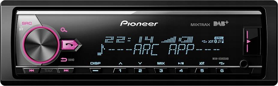Radioodtwarzacz Pioneer MVH-X580DAB 1-DIN 4x50 W - 11788949704 - oficjalne archiwum Allegro