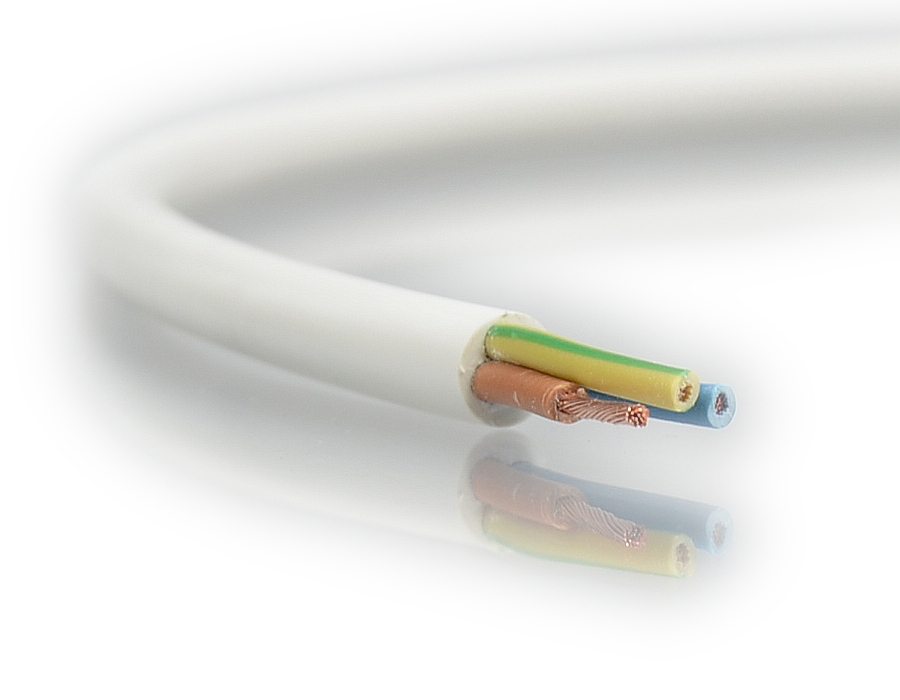 Przewód kabel OMY 3x0,5 linka giętki biały - 5928209141 - oficjalne archiwum Allegro