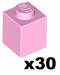 LEGO 3005 Klocek 1x1 Bright Pink 30 szt. NOWY - 12923102829 - oficjalne archiwum Allegro
