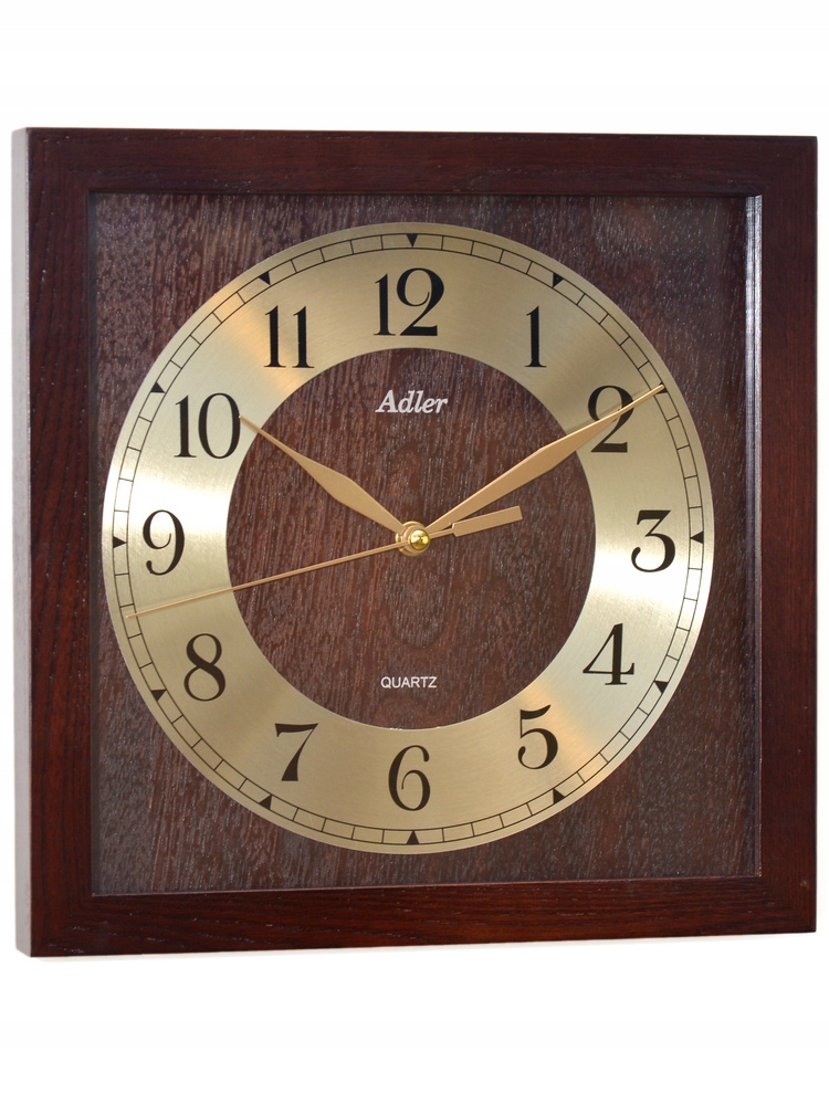 Zegar ścienny Drewniany Adler 21091A-W 27x27 cm - 9101876072 ...