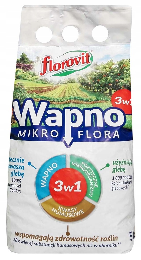 Wapno nawozowe mikroflora 3w1 Florovit 5kg - 11857708450 - oficjalne archiwum Allegro