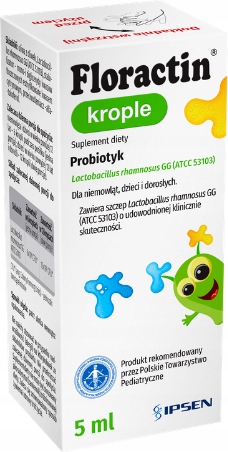 Floractin krople 5 ml probiotyki dla dzieci - 11286257347 - oficjalne archiwum Allegro