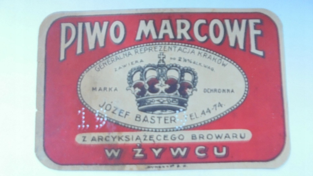 Stara etykieta browar Żywiec - 13326189278 - oficjalne archiwum Allegro