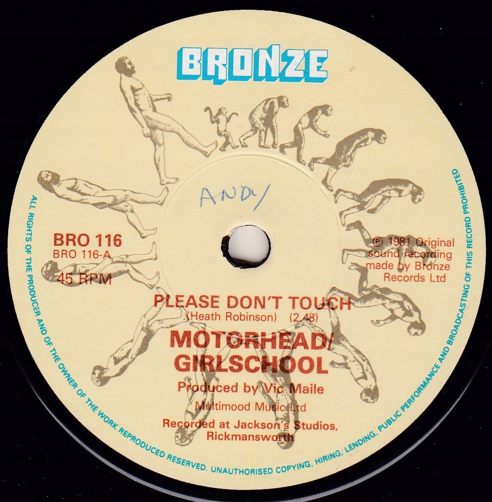 MOTORHEAD/GIRLSCHOOL - Please Don't Touch 7'' EX- - 14008137943 ...