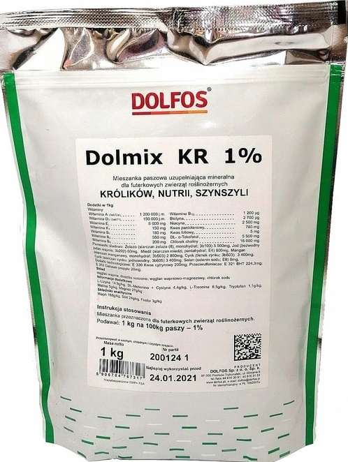 Dolmix KR 1% K 1kg KRÓLIK NUTRIA SZYNSZYLE - 12077461718 - oficjalne ...