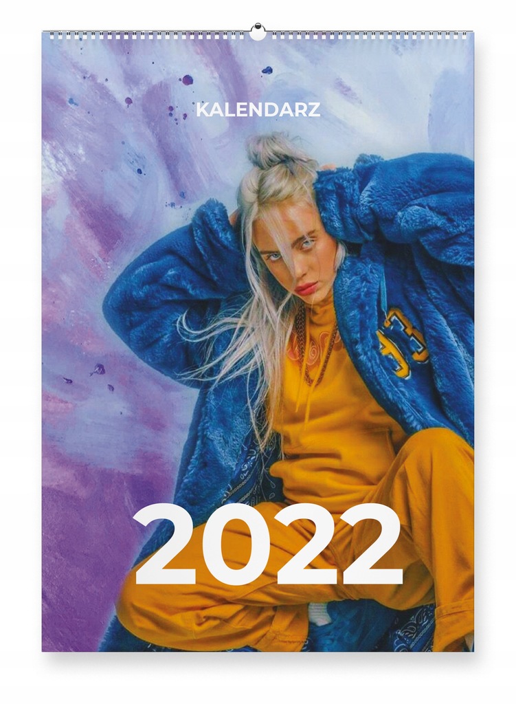 Kalendarz ścienny 2022 BILLIE EILISH 13 stron A4 - 11166667871 - oficjalne archiwum Allegro