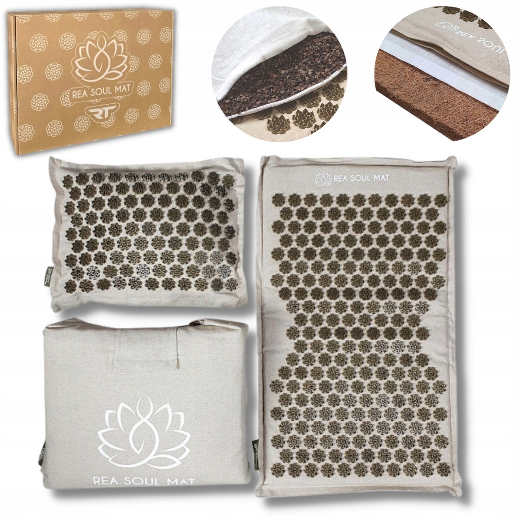 Mata do akupresury z poduszką REA SOUL MAT zestaw - 11320779816 ...