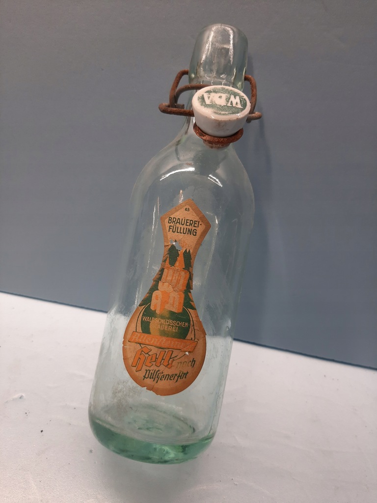 stara butelka z korkiem napisem ALLENSTEIN Olsztyn - 14506750992 ...