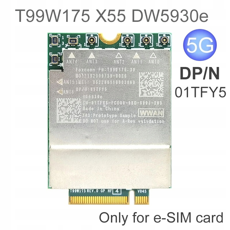 Modem DELL WWAN Qualcomm Snapdragon X55 5G DW5930E - 12653211717 - oficjalne archiwum Allegro