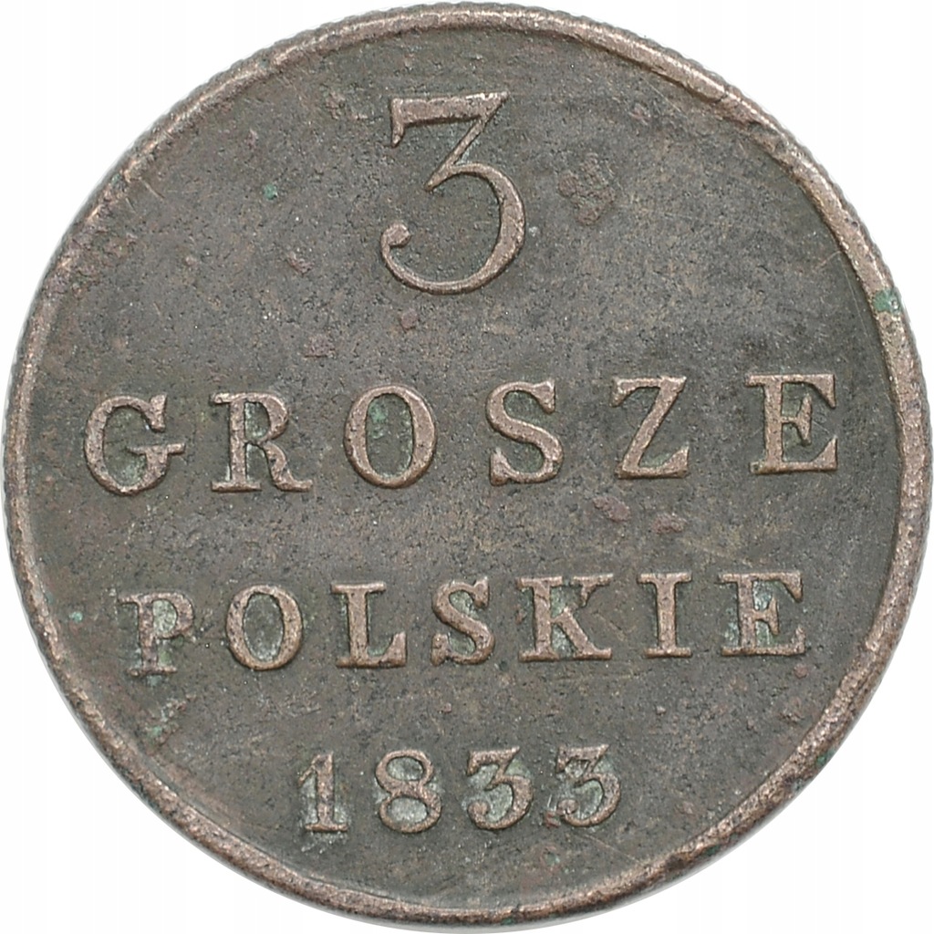 13.ZABORY, KRÓL.POLSKIE, 3 GROSZE POLSKIE 1833 KG - 14082772715 ...