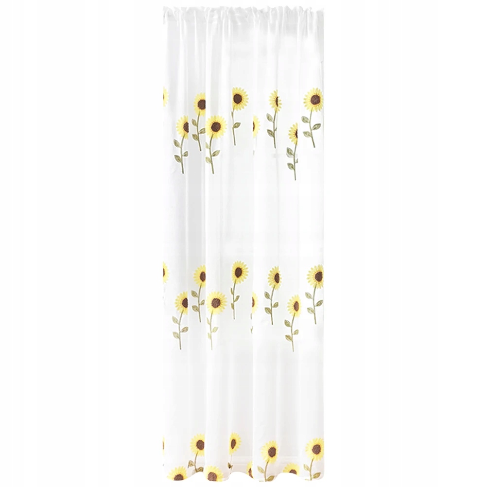 Sheer Curtain Panel Flower Window Liner Drapery - 13912704453 ...