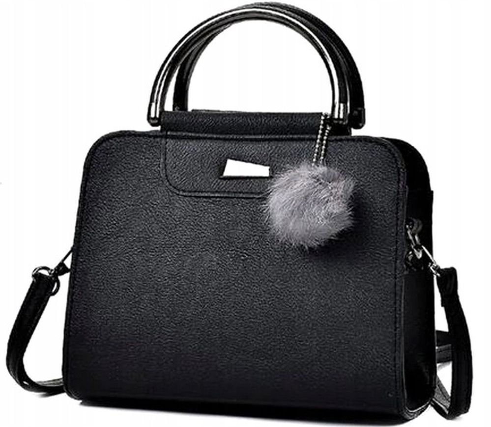 Torebka Damska Elegancka Kuferek Czarna Brelok - 8884770744 - oficjalne archiwum Allegro