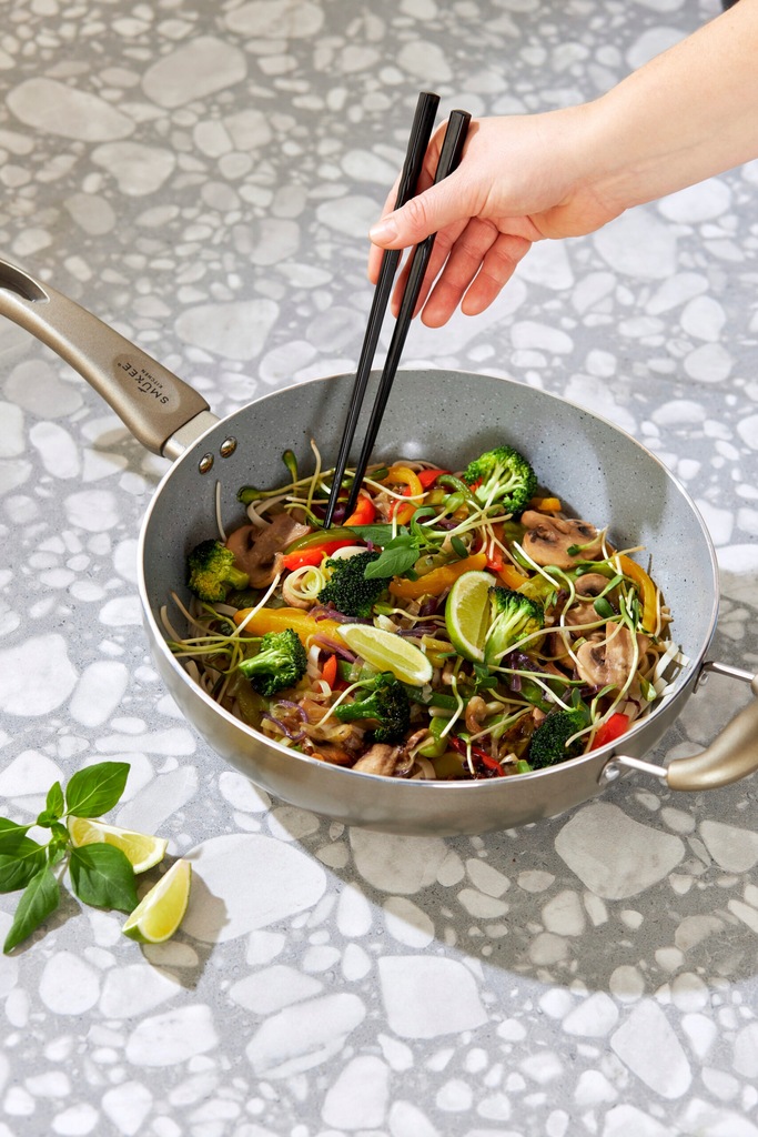 SMUKEE KITCHEN WOK Z POWŁOKĄ CERAMICZNĄ 28cm opis! - 12596804243 ...