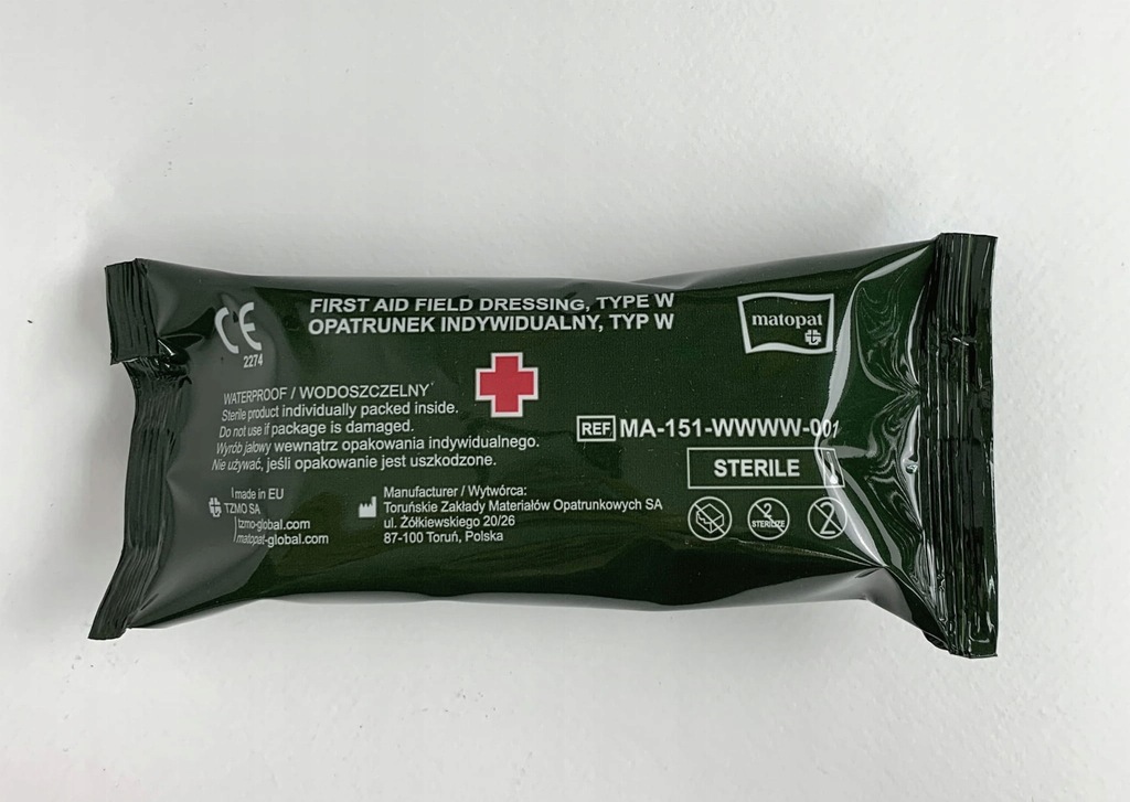 Opatrunek indywidualny jałowy mały w - 12670134557 - oficjalne archiwum Allegro