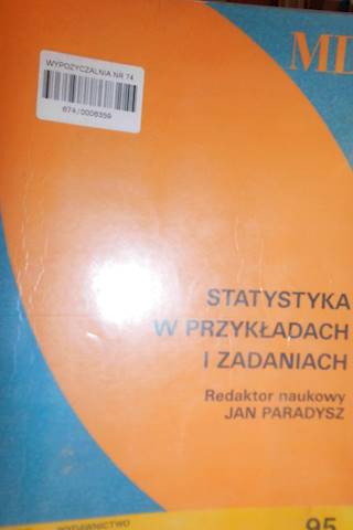 Statystyka w przykładach i zadaniach - J. Paradysz - 12636556703 - oficjalne archiwum Allegro