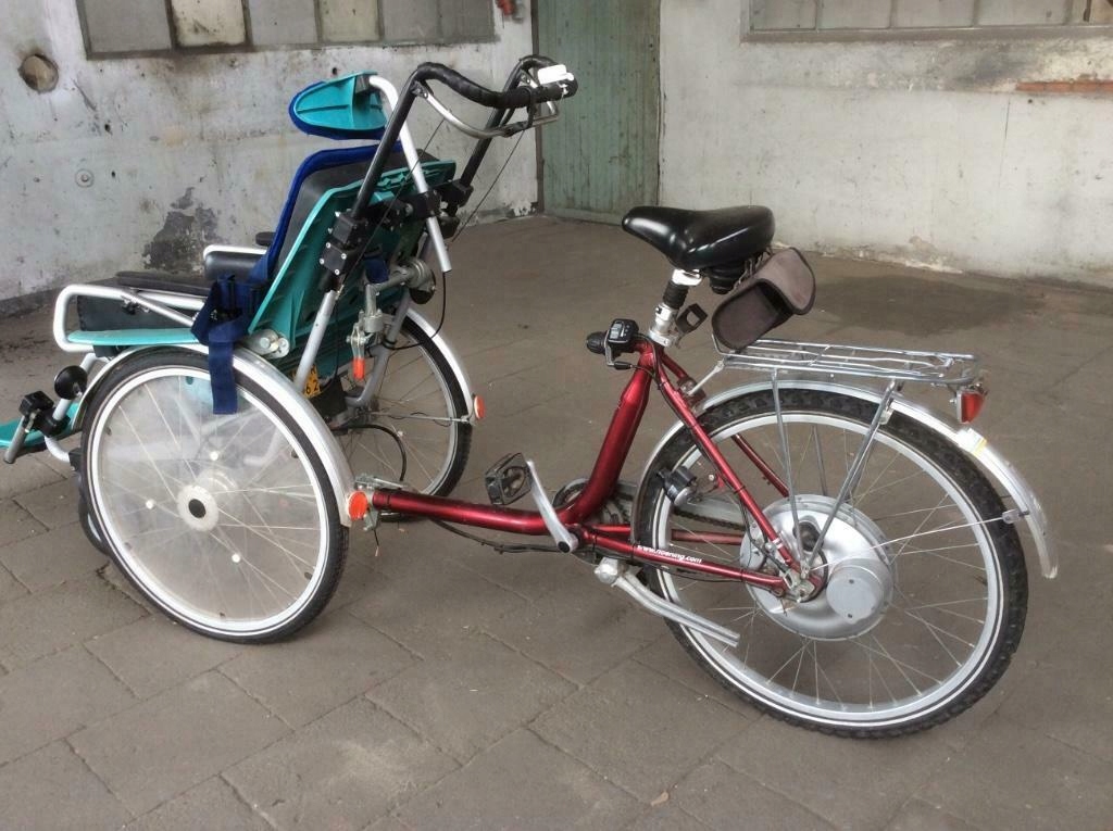rower z wózkiem rehabilitacyjny riksza elektryczny - 7976023459 ...