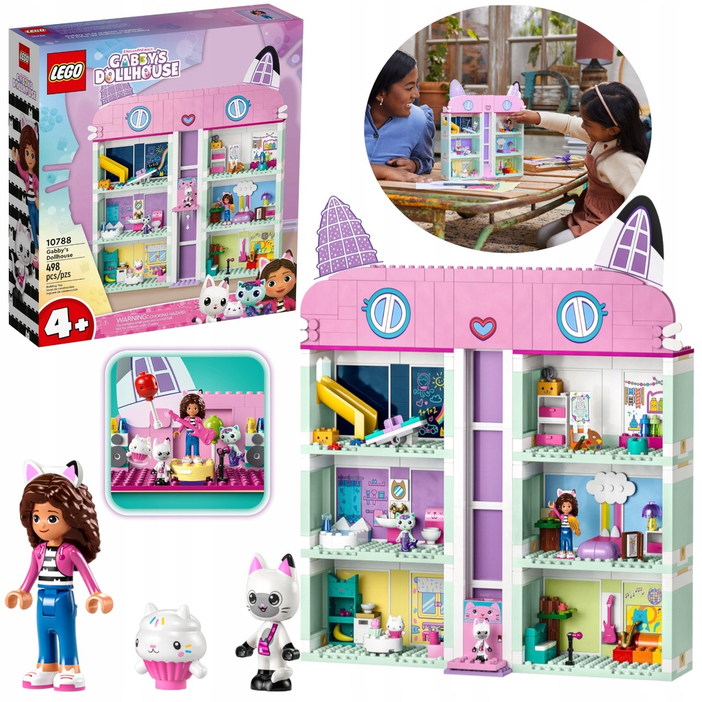LEGO Gabby's Dollhouse KOCI DOMEK GABI 10788 KLOCKI LEGO 498 Elementów - 14804240423 - oficjalne ...
