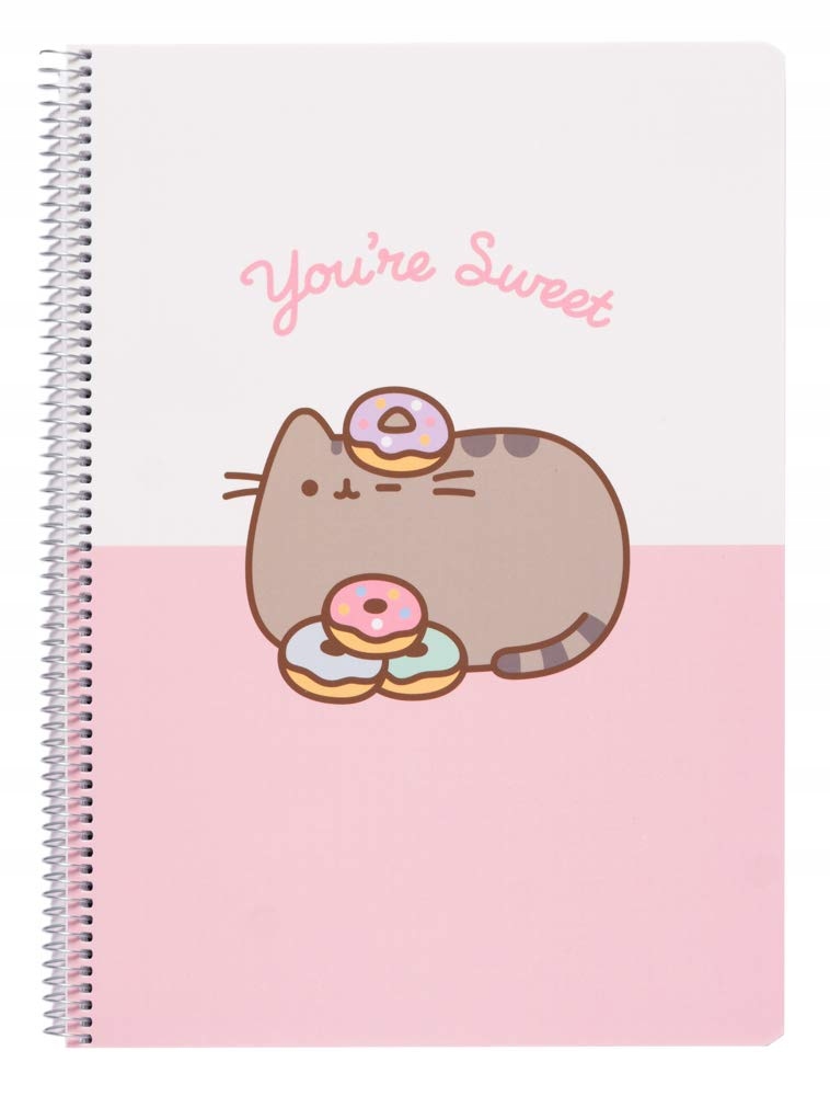 PUSHEEN notes zeszyt 80kartek kratka A4 KOŁONOTES - 8888631215 ...