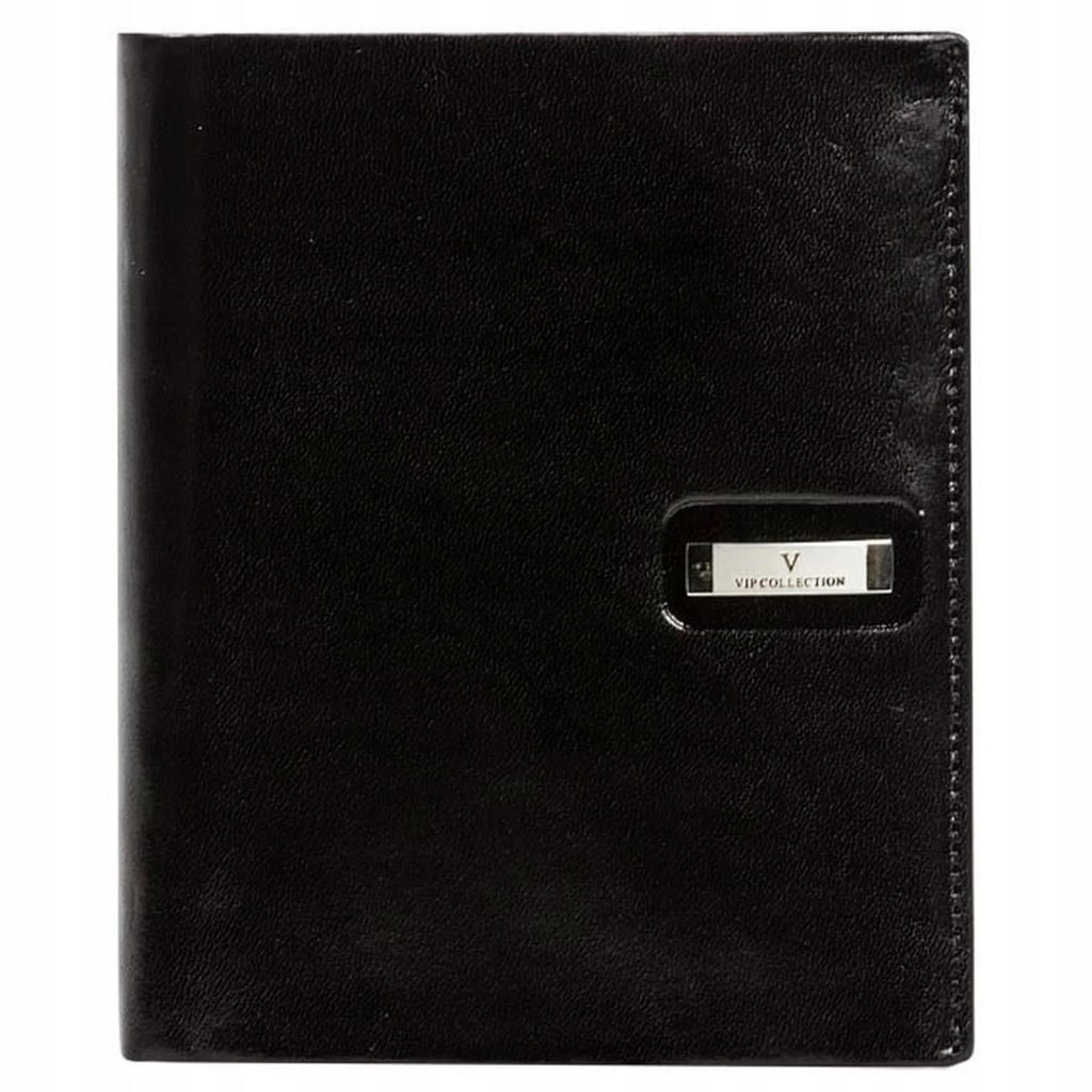 VIP COLLECTION Duży Portfel Męski V03-01-221-10 Czarny - 14772079438 ...
