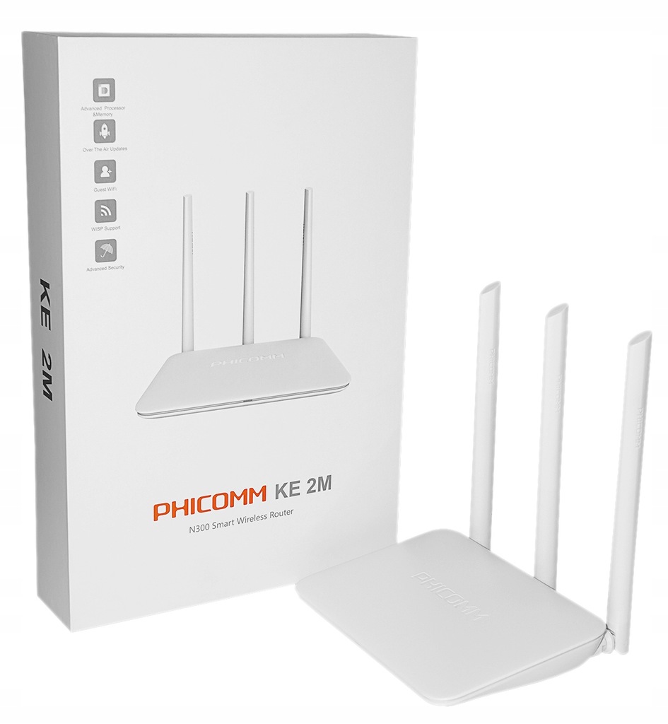 Bezprzewodowy router 300 Mb/s Phicomm KE 2M 2.4GHz - 7608604806 ...