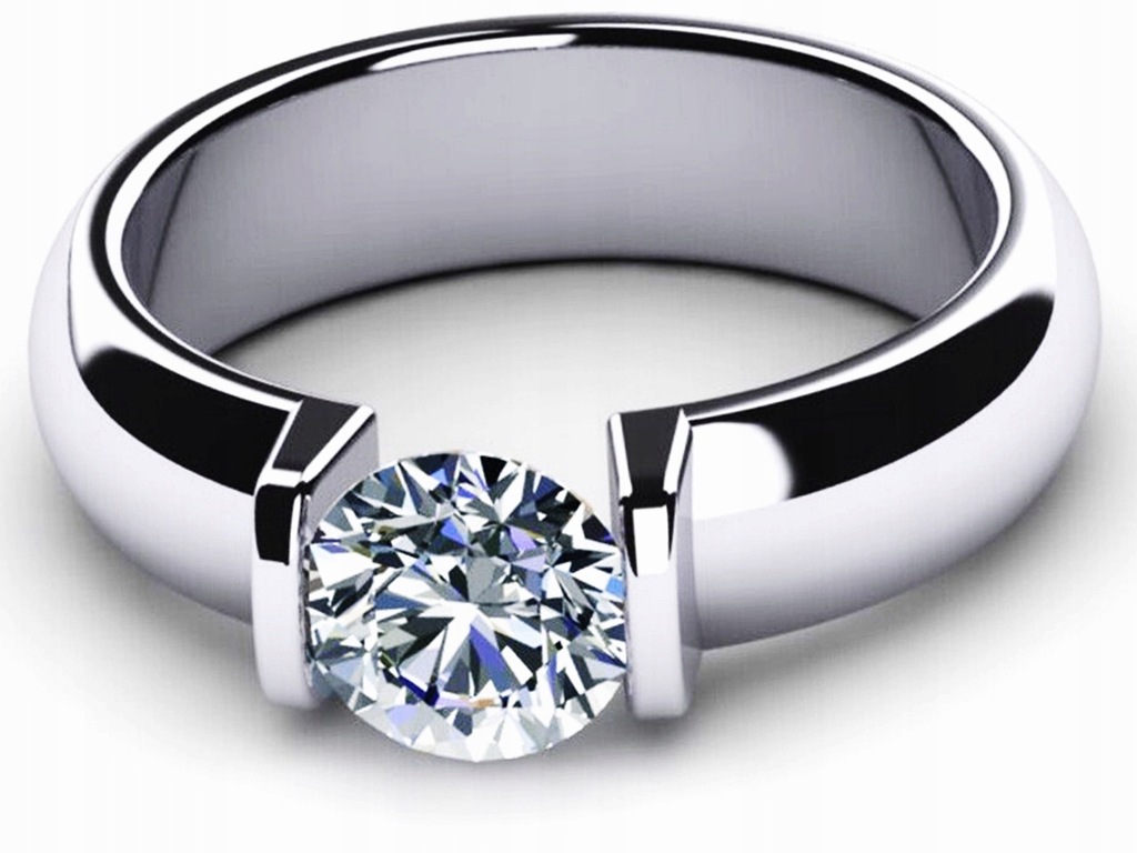 SWIETLISTY BRYLANT 1.98CT MINIMALISTYCZNA ELEGANCJA - 14472175171 - oficjalne archiwum Allegro