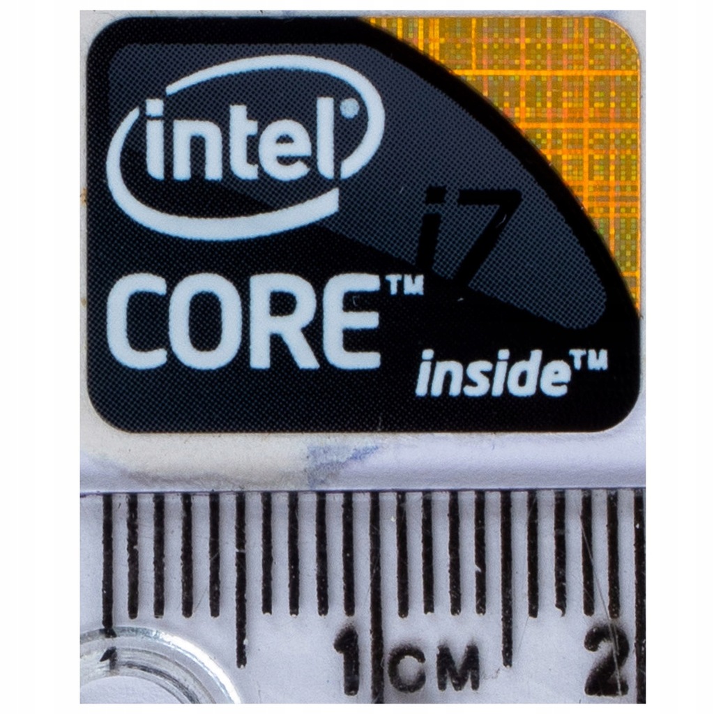Naklejka sticker Intel Core i7 black 16 x 21 mm - 12000140341 ...