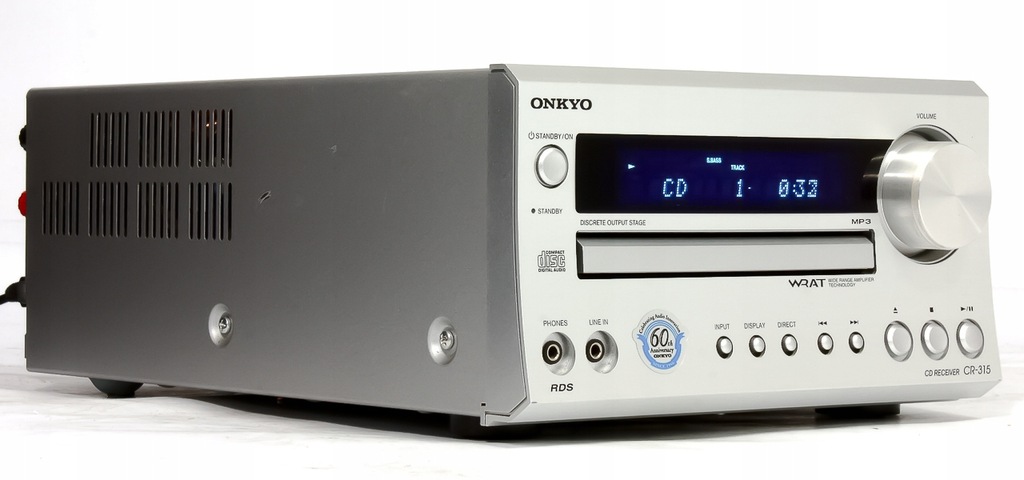 ONKYO CR-315 MINI AMPLITUNER STEREO RDS CD MP3 - 12967287493 - oficjalne archiwum Allegro
