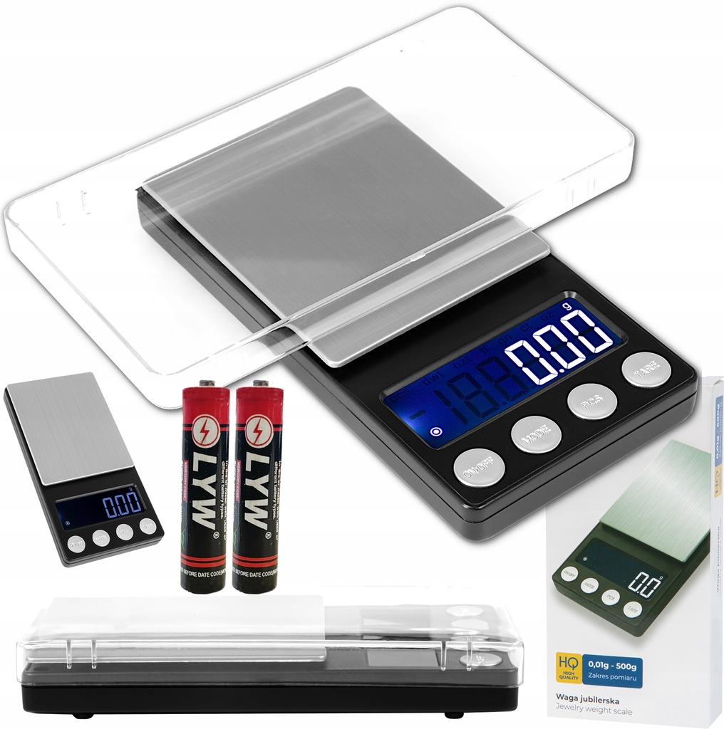 WAGA ELEKTRONICZNA KIESZONKOWA LCD PRECYZYJNA JUBILERSKA 0,01-500G MAŁA - 14596545852 ...