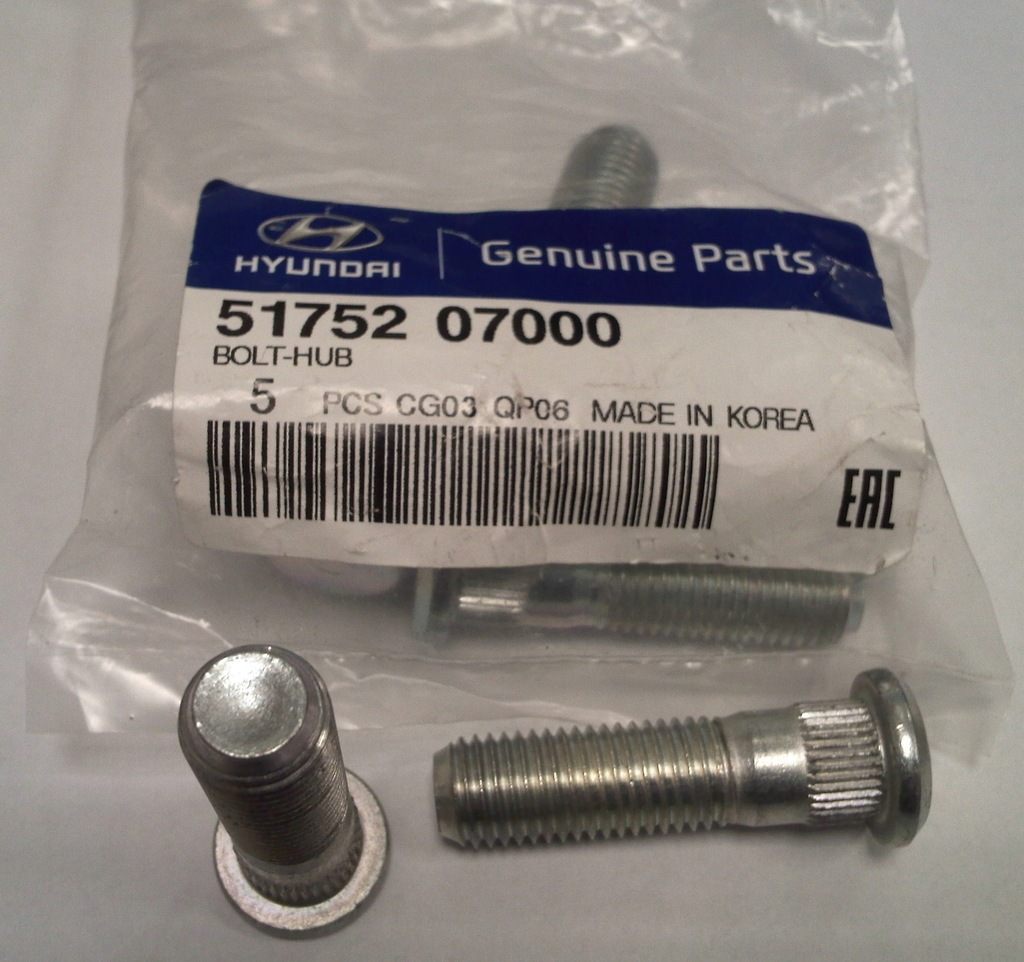 HYUNDAI KIA śruba szpilka koła 51752-07000 - 9744525168 - oficjalne ...