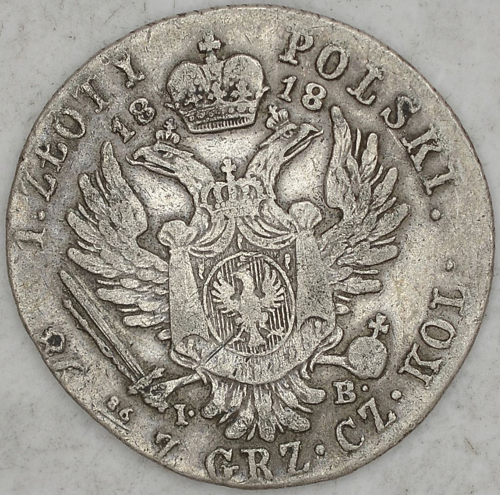 21.gz.ZABORY, KRÓL.POLSKIE, 1 ZŁOTY POLSKI 1818 IB - 15027023676 ...
