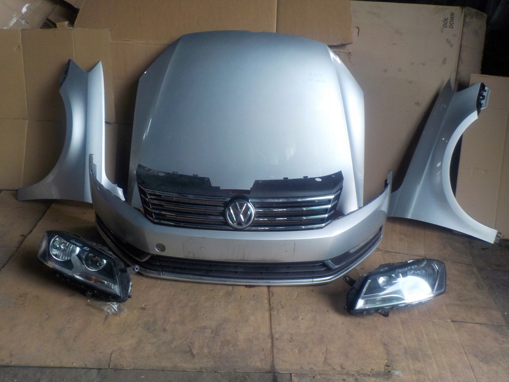 VW PASSAT B7 PRZÓD ZDERZAK MASKA BŁOTNIKI KOMPLET - 10861700282 - oficjalne archiwum Allegro