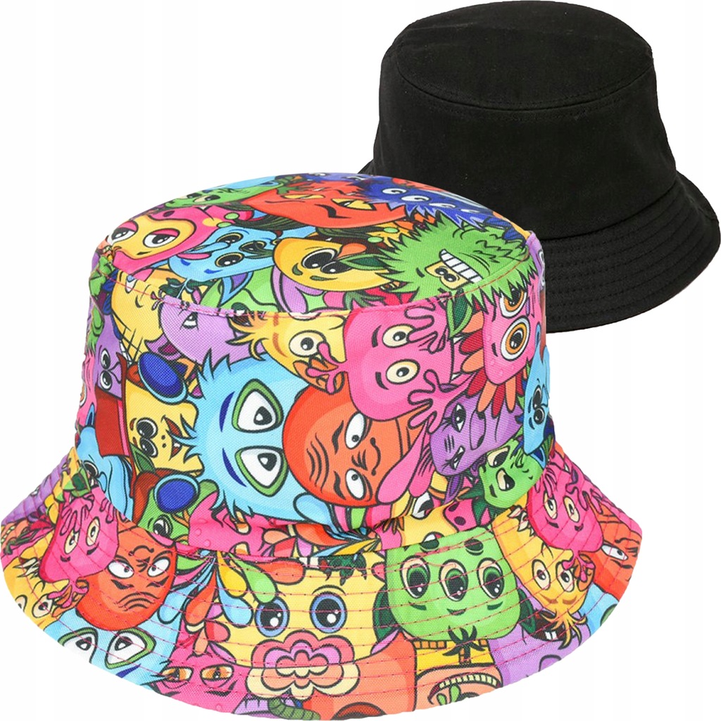 Bucket Hat Kapelusz Rybacki Dwustronny WZORY BH02 - 13246085437 - oficjalne archiwum Allegro