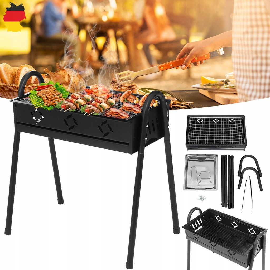 GRILL OGRODOWY STOJĄCY WĘGLOWY BBQ PIEC 50cm - 11837300138 - oficjalne ...