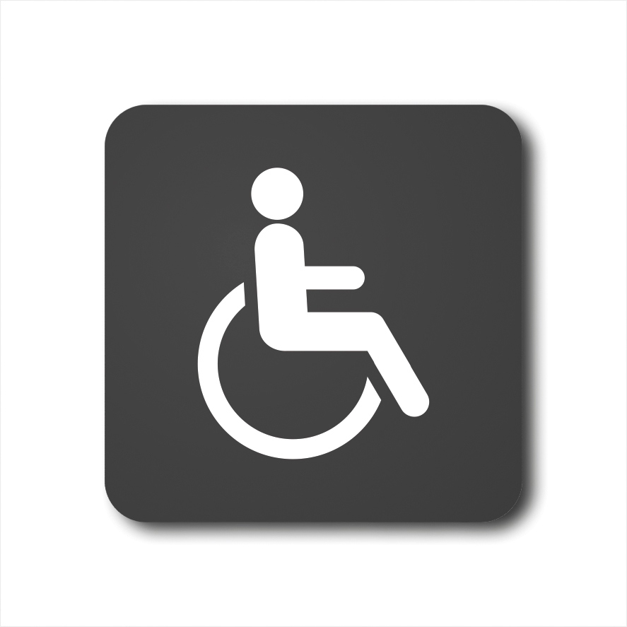 Tabliczka PIKTOGRAM INWALIDA 10 x 10 cm ANTRACYT - 10939965863 ...