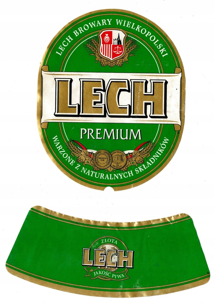 Etykieta piwo LECH Premium - 9088234720 - oficjalne archiwum Allegro