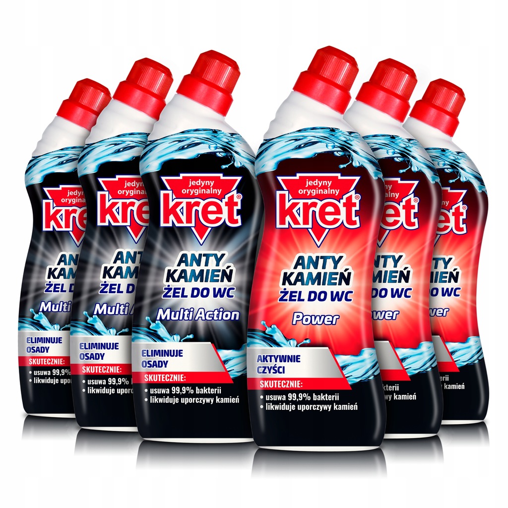 KRET Zero Kamienia Żel do WC Biobójczy mix 6x750 - 12847737522 - oficjalne archiwum Allegro