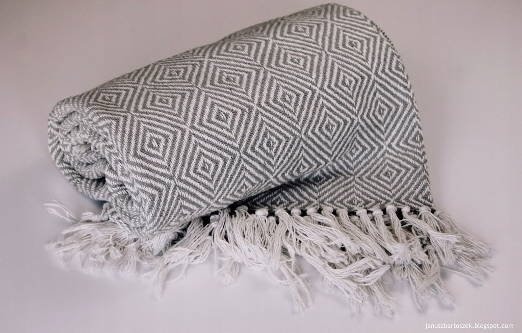 Koc PLED narzuta Pepco 130x160cm Boho Etno Frędzle JODEŁKA ...