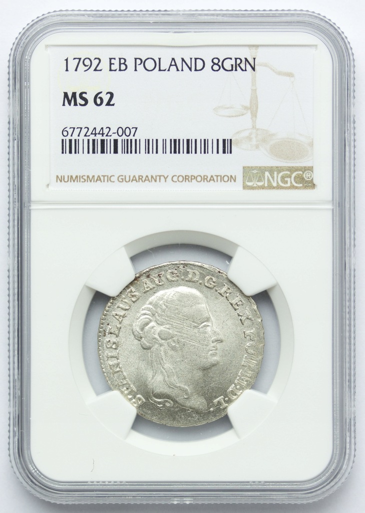 Poniatowski, Dwuzłotówka 1792 EB, Warszawa, NGC MS62, 2-GA NOTA, WSPANIAŁA - 17287373927 ...