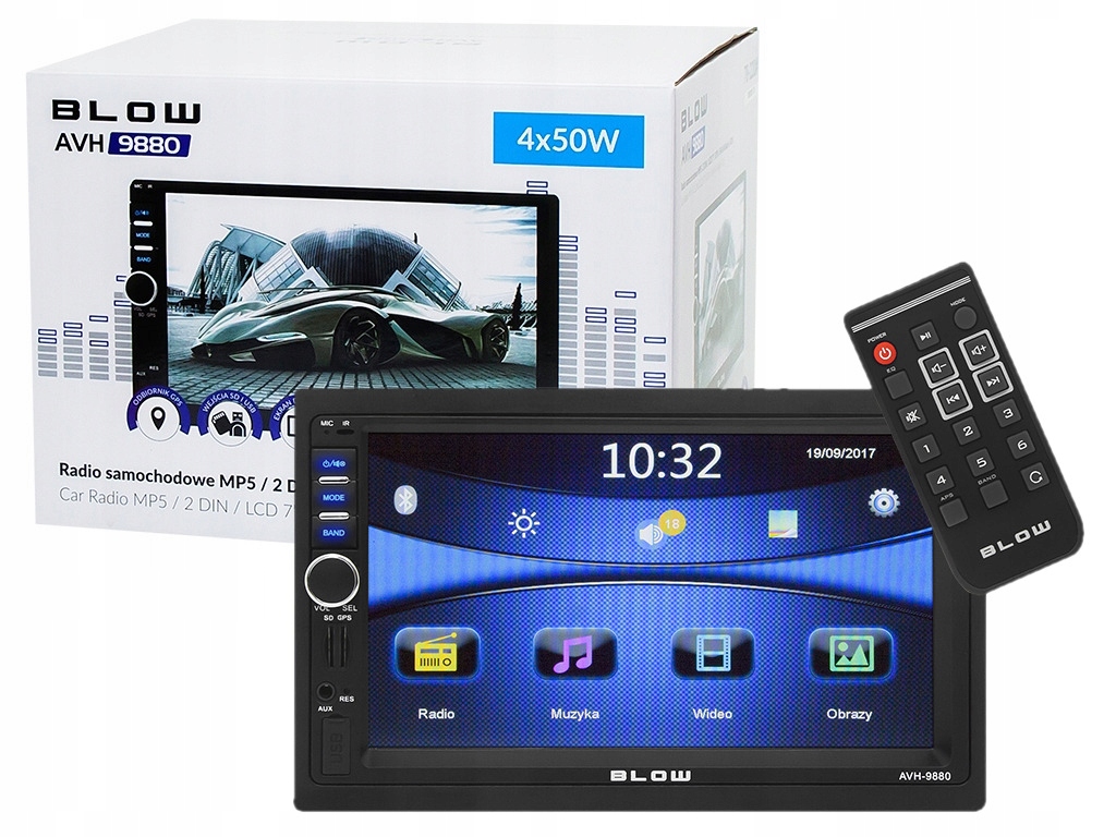 RADIO BLOW AVH-9880 2DIN NAWIGACJA GPS 7C BT USB - 7554480900 ...
